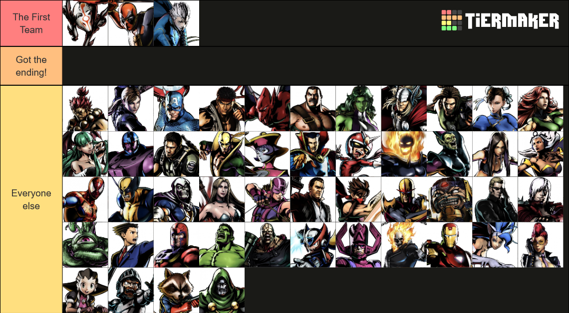 Ultimate Marvel vs. Capcom 3: Fate of Two Worlds Tier List (Community ...