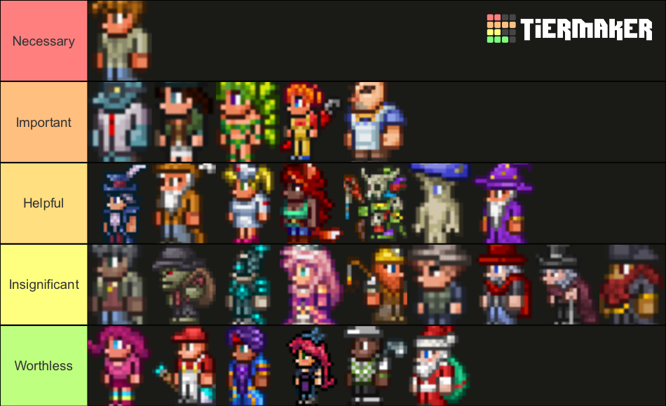 Terraria NPC (1.4.2) Tier List (Community Rankings) - TierMaker
