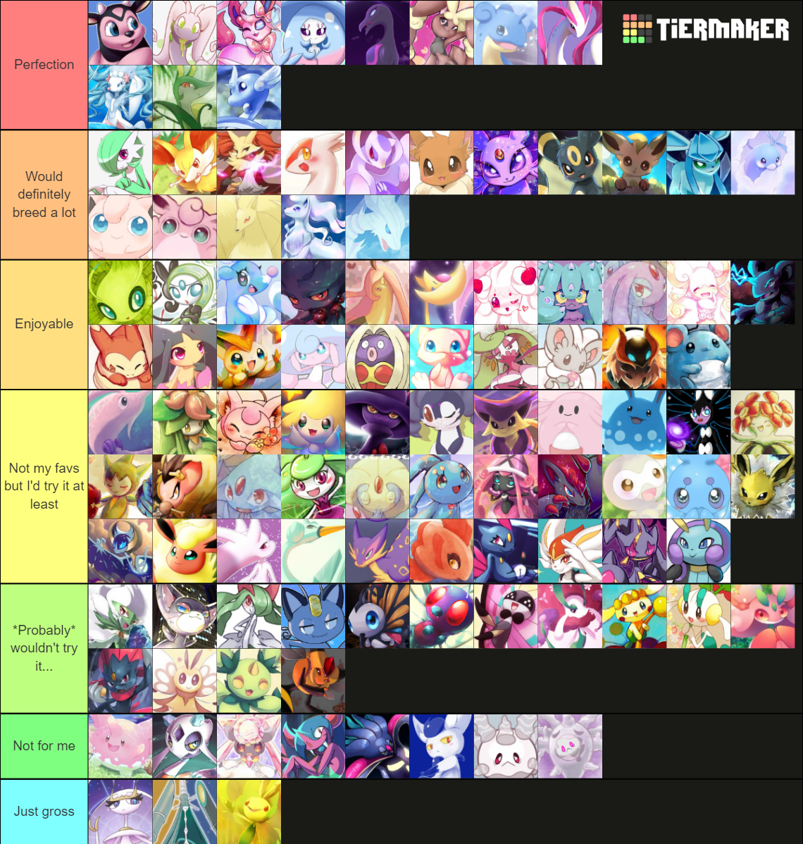 Poke-Waifus Tier List (Community Rankings) - TierMaker