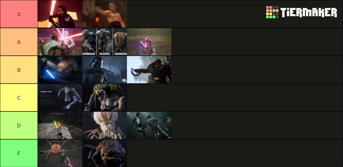 Fallen Order bosses Tier List (Community Rankings) - TierMaker