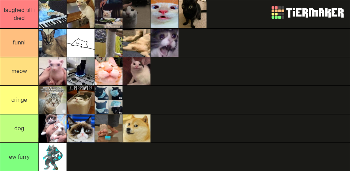 cat meme tierlist Tier List (Community Rankings) - TierMaker