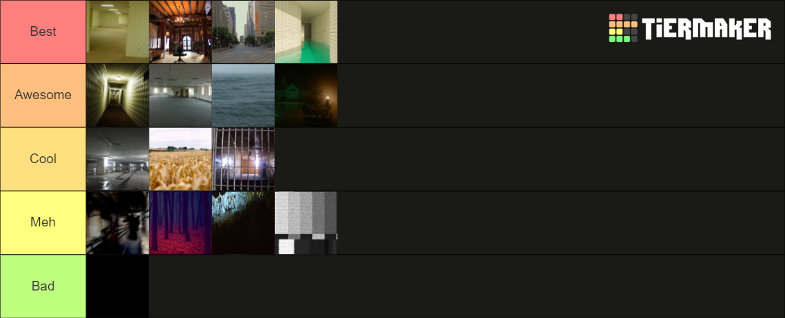 Levels of the Backrooms Part I Tier List (Community Rankings) - TierMaker