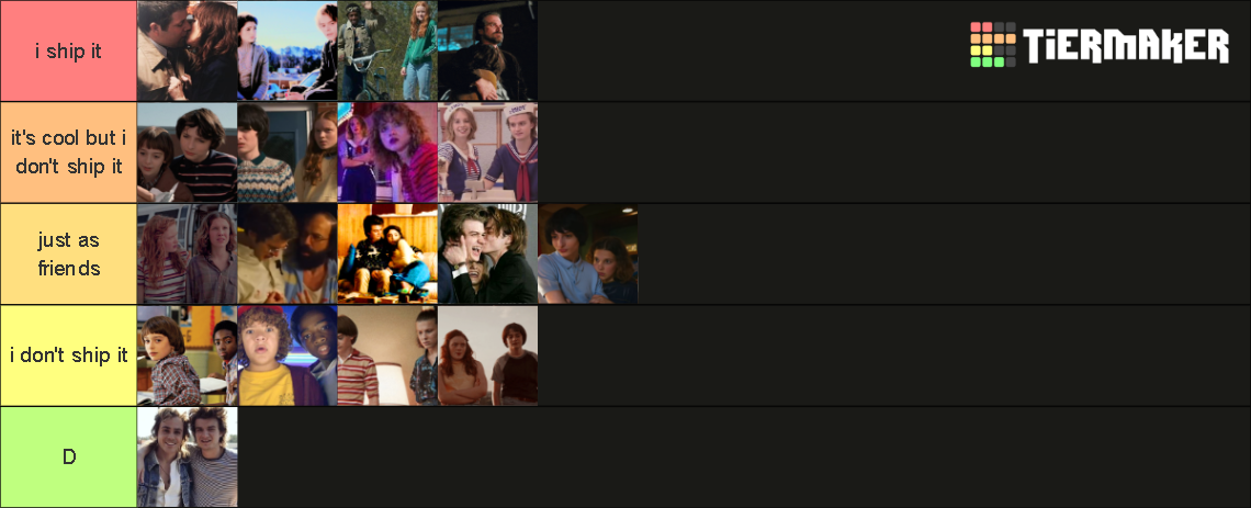 stranger things ships Tier List (Community Rankings) - TierMaker