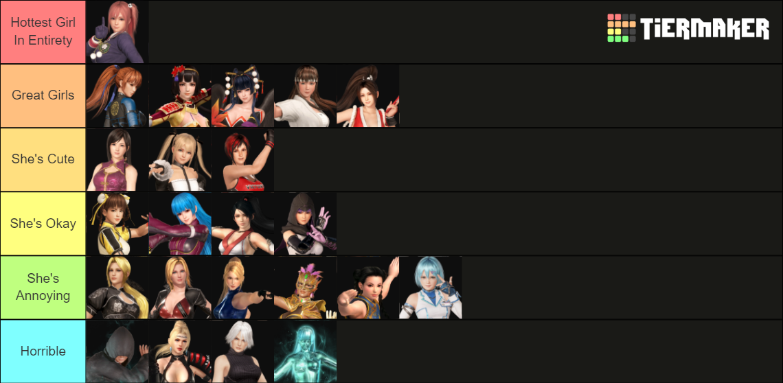 Girls of Dead or Alive Tier List (Community Rankings) - TierMaker