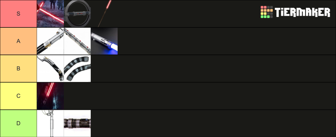 Star Wars Lightsaber Variants Tier List (Community Rankings) - TierMaker