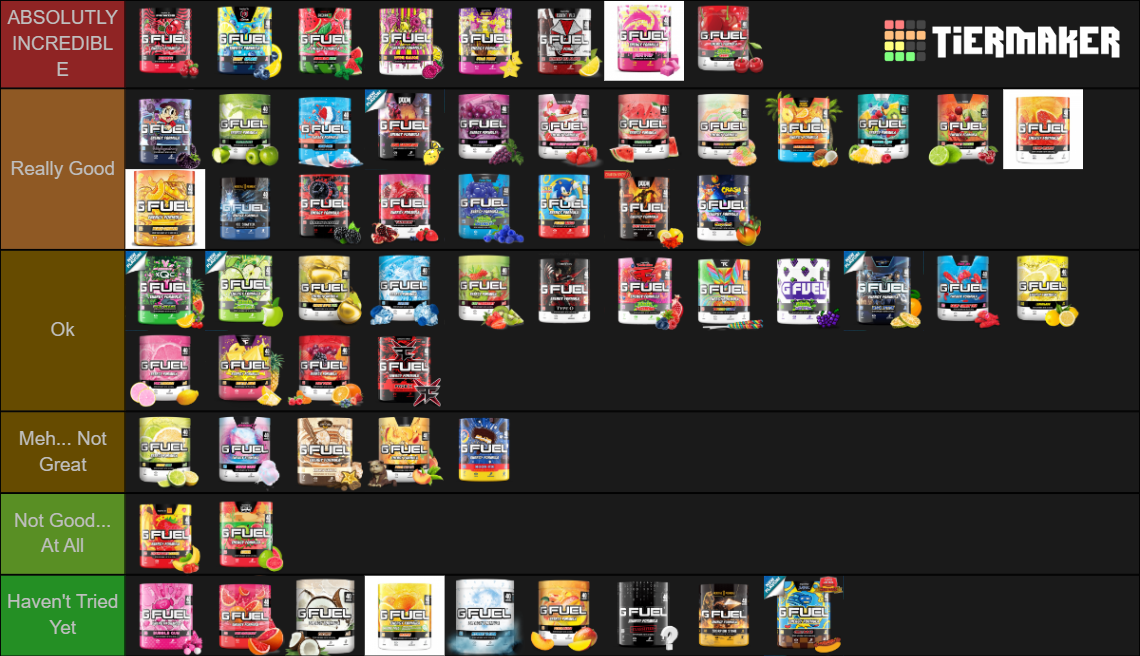 Every Gfuel Tub Flavor (To The Juice) Tier List (Community Rankings ...