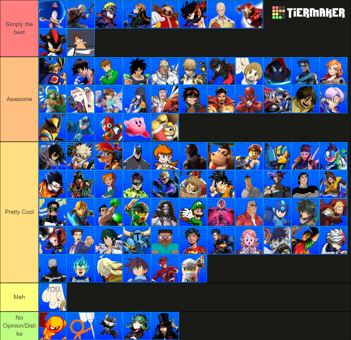 W-LM27's Favorite Characters Tier List (Community Rankings) - TierMaker