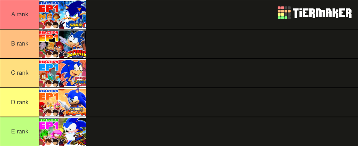 Ranking EVERY Sonic TV show #RoadToSonicPrime Tier List (Community ...