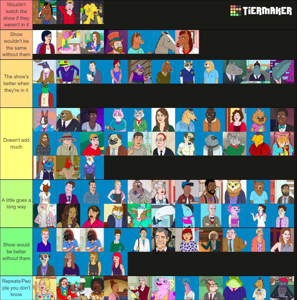 ALL BOJACK HORSEMAN CHARACTERS (95) Tier List (Community Rankings ...