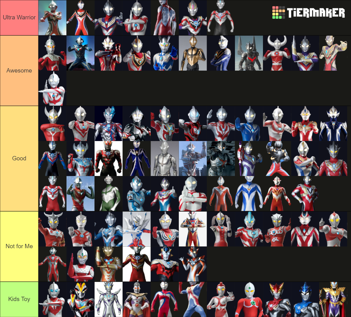 Ultraman Designs Tier List (Community Rankings) - TierMaker