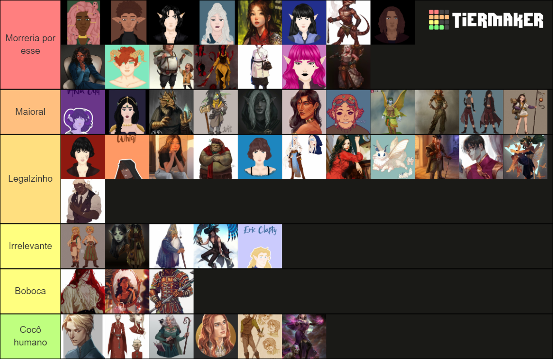 Personagens de RPG Tier List (Community Rankings) - TierMaker
