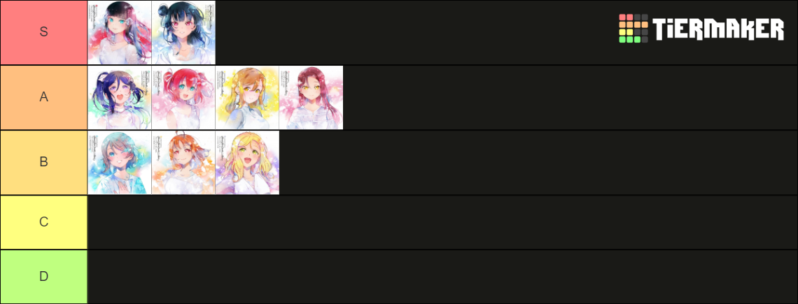 Love Live! Sunshine!! 2n Album Tier List (Community Rankings) - TierMaker