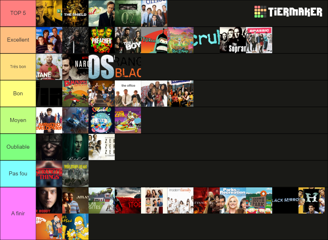 TV series logo Tier List (Community Rankings) - TierMaker