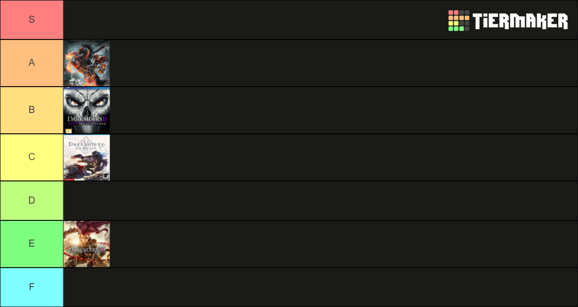 Darksiders Games Tier List (Community Rankings) - TierMaker