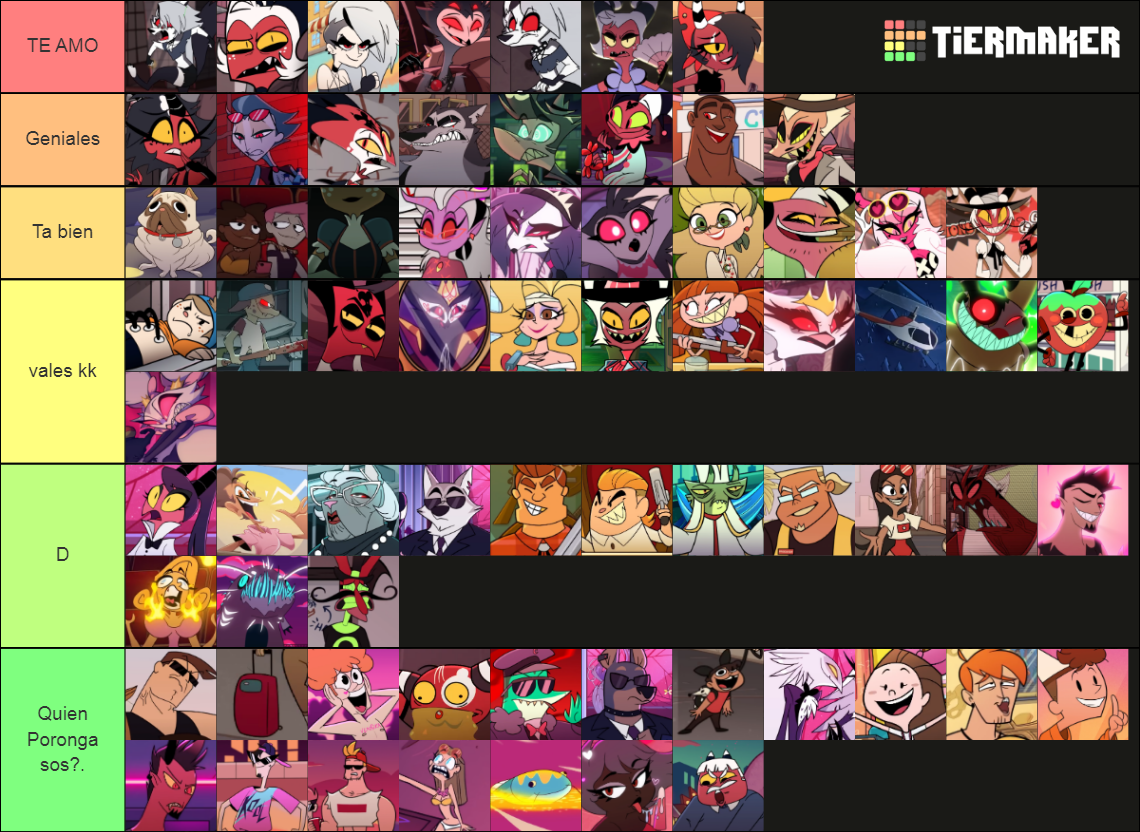 Helluva Boss 2022 Tier List (Community Rankings) - TierMaker