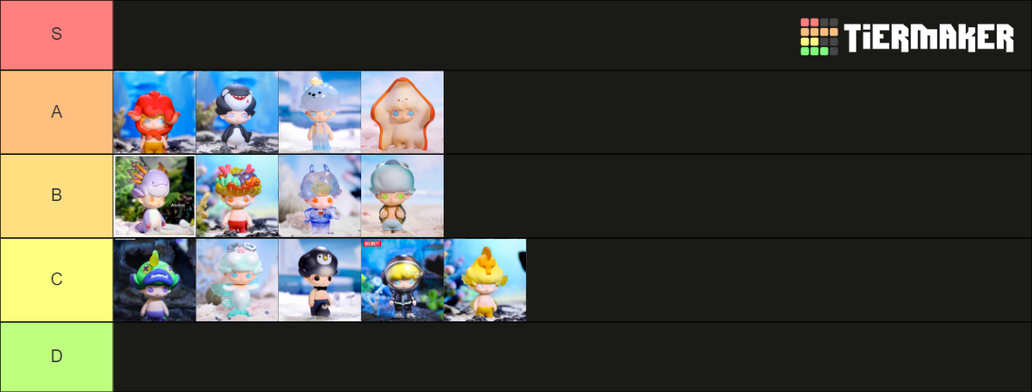 Dimoo Aquarium Series Tier List (Community Rankings) - TierMaker