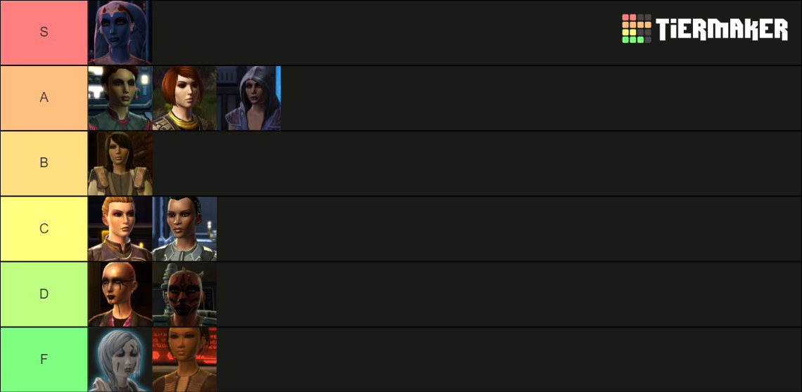 SWTOR Romance Tier List (Community Rankings) - TierMaker