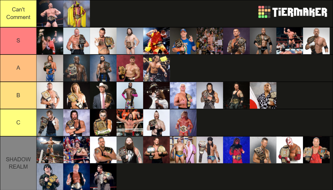 Top WWE Champions from 1980-2021 Tier List (Community Rankings) - TierMaker