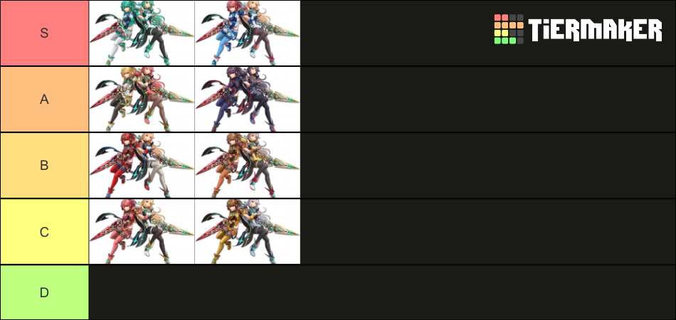 Pyra Mythra Costume Alt Tierlist Tier List Community Rankings Tiermaker