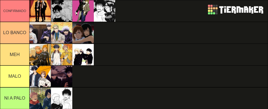 jujutsu kaisen ships Tier List (Community Rankings) - TierMaker