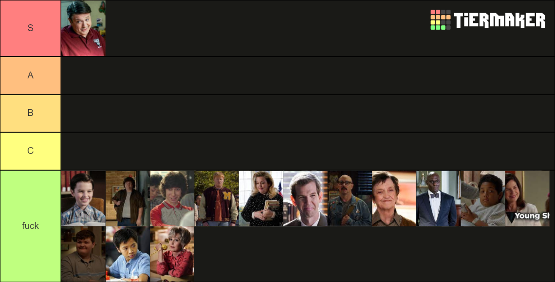 ALL young Sheldon characters (YOUNG SHELDON CAST) Tier List (Community ...