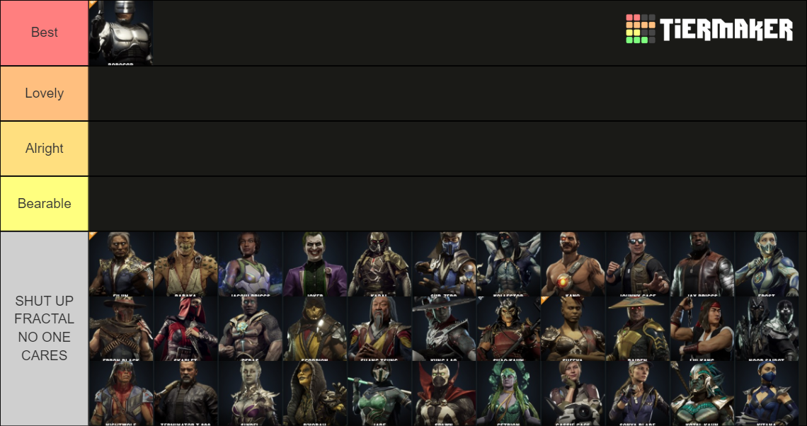 Mortal Kombat 11 Roster Tier List (Community Rankings) - TierMaker