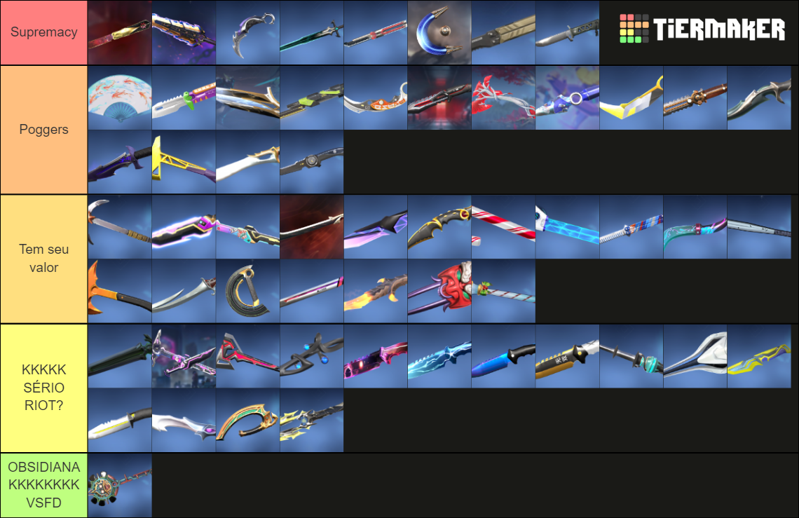 VALORANT SKIN Tier List (Community Rankings) - TierMaker