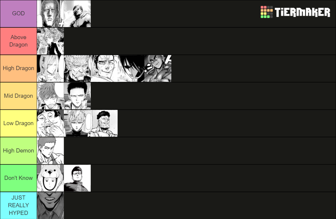 S class One Punch Man Tier List (Community Rankings) - TierMaker