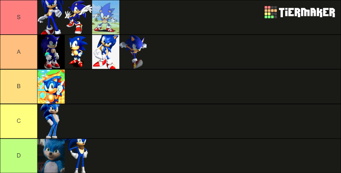 Sonic The Hedgehog Designs Tier List (Community Rankings) - TierMaker