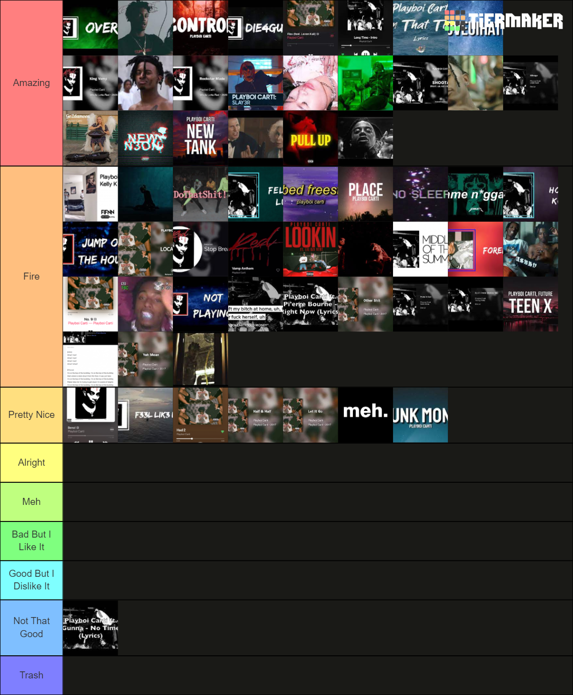 All Playboi Carti Songs (Albums Only) Tier List (Community Rankings ...
