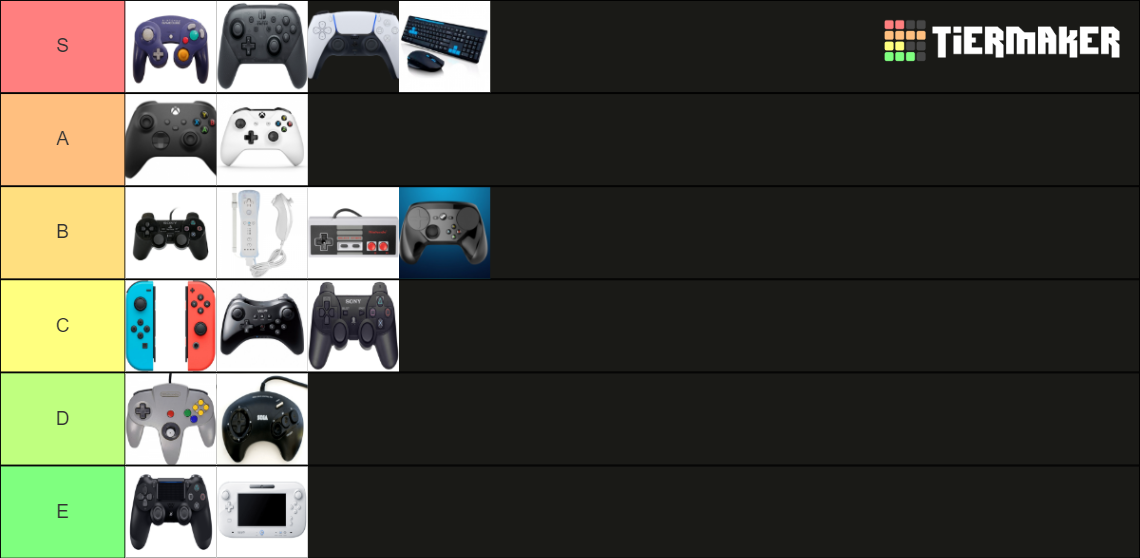 Controllers + Tier List (Community Rankings) - TierMaker
