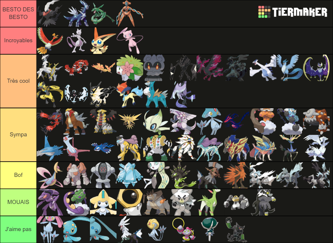 Legendary Pokemon Tier List (Community Rankings) - TierMaker