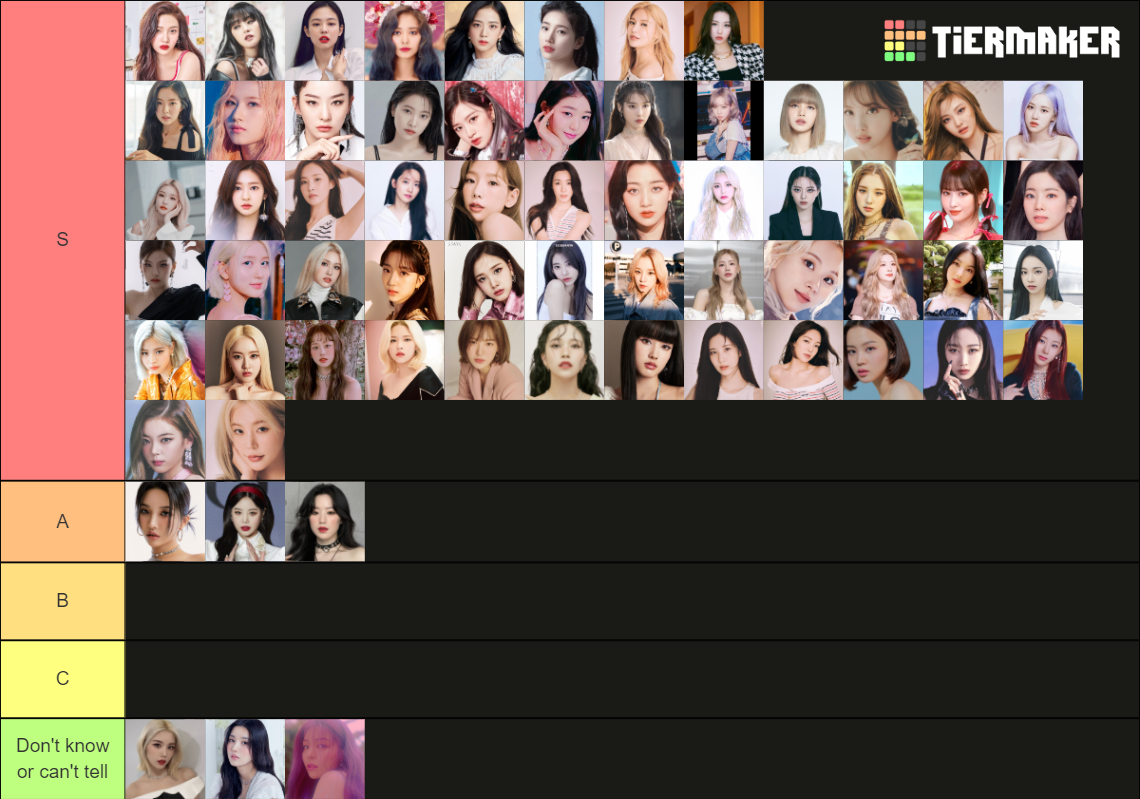 Kpop GG visual ranking Tier List (Community Rankings) - TierMaker