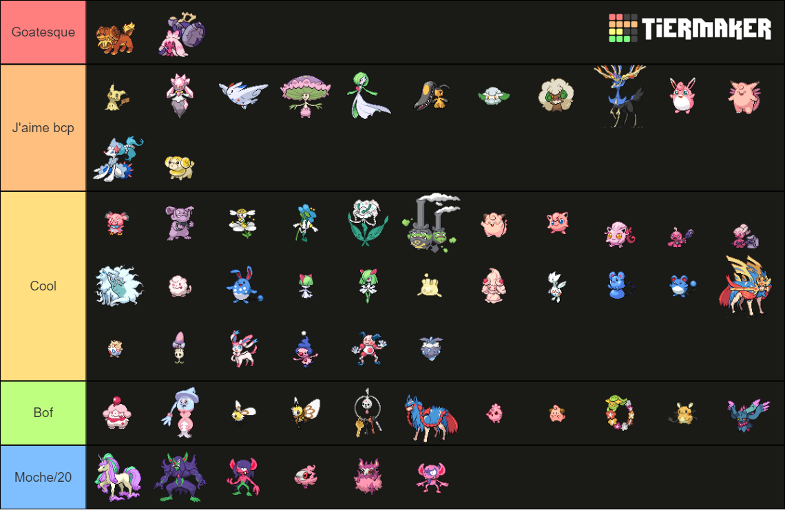 All Pokemon Fairy type (1-9) Tier List (Community Rankings) - TierMaker