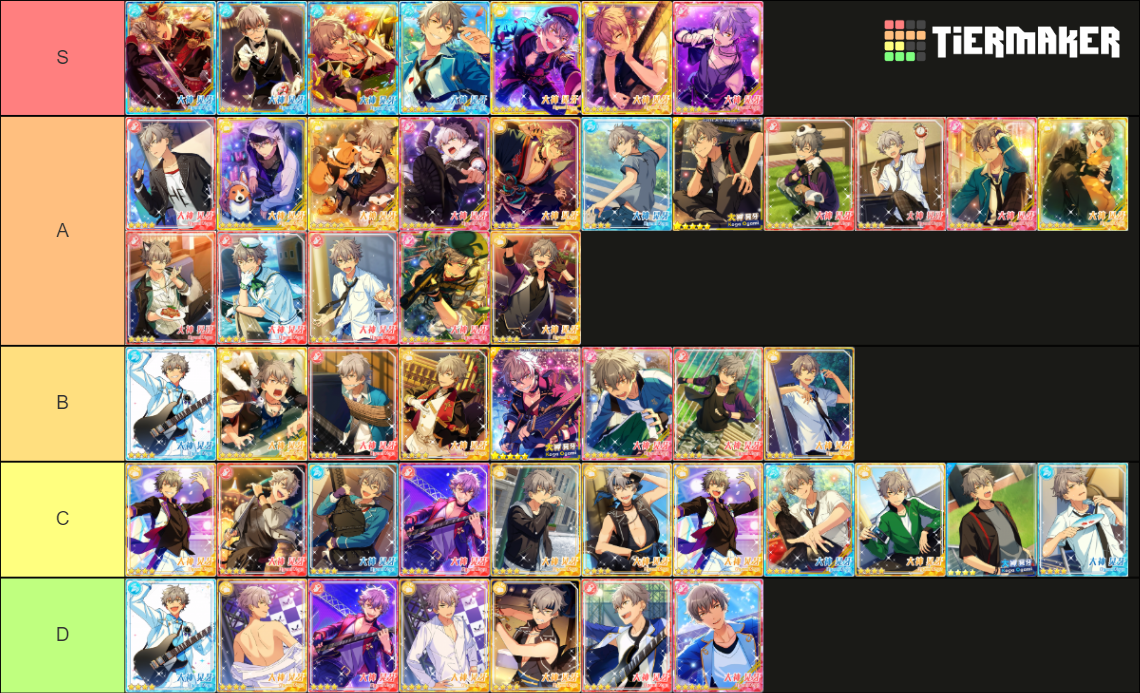 Koga Oogami Cards Tier List (Community Rankings) - TierMaker