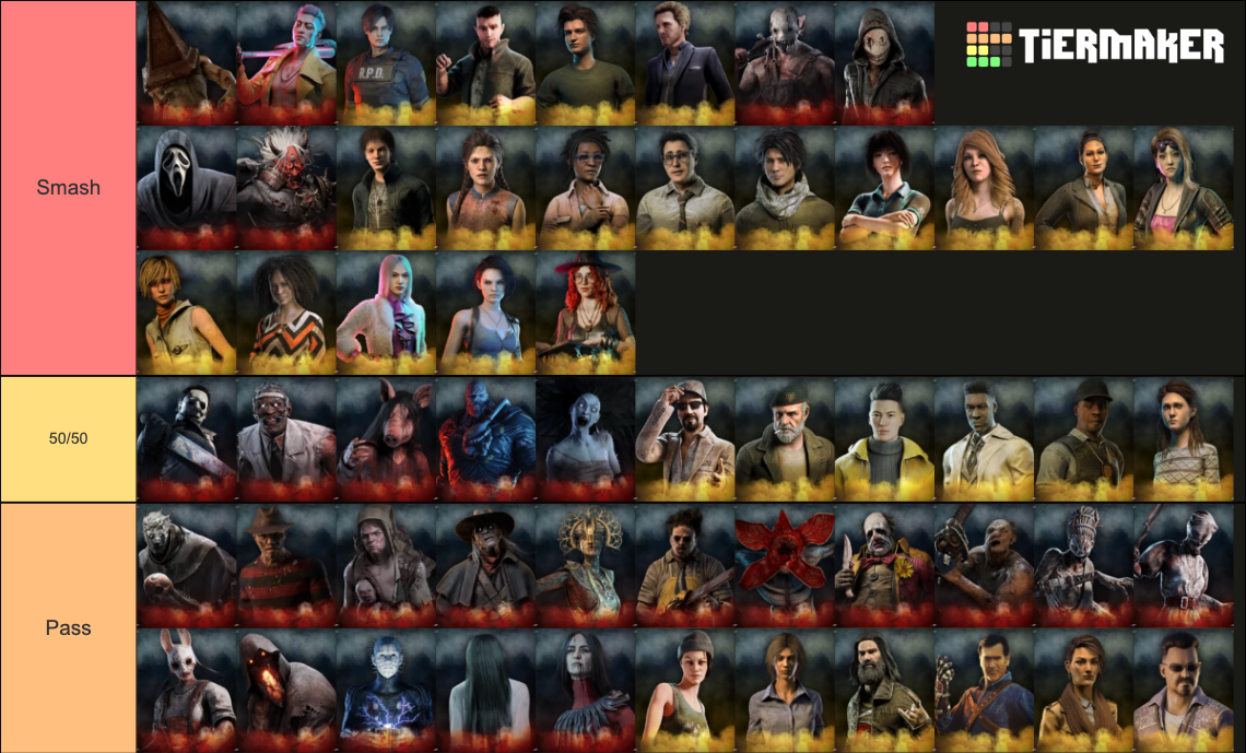 DBD Smash or Pass (killers and survivors) Tier List (Community Rankings) - TierMaker
