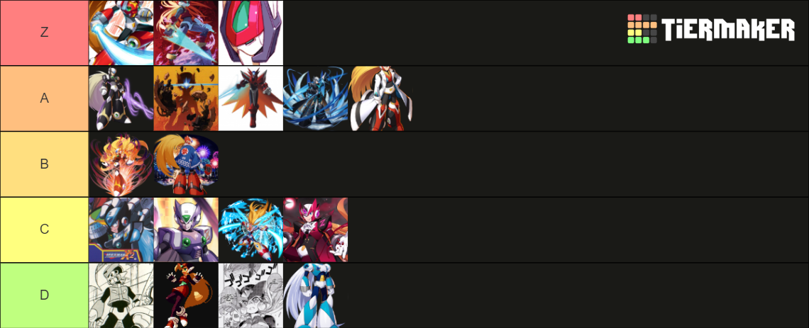 Zero (Mega Man) Tier List (Community Rankings) - TierMaker