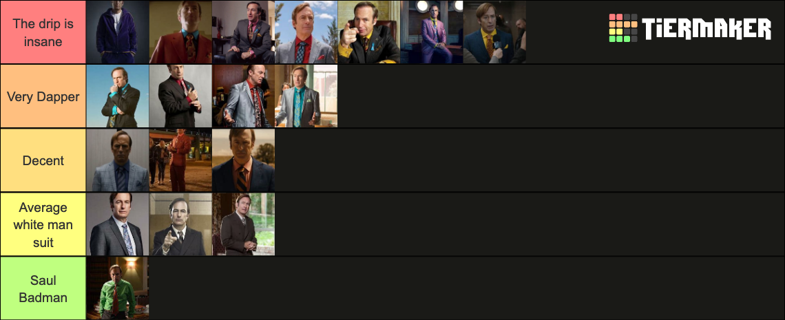 All Saul Goodman/Jimmy McGill suits Tier List (Community Rankings ...