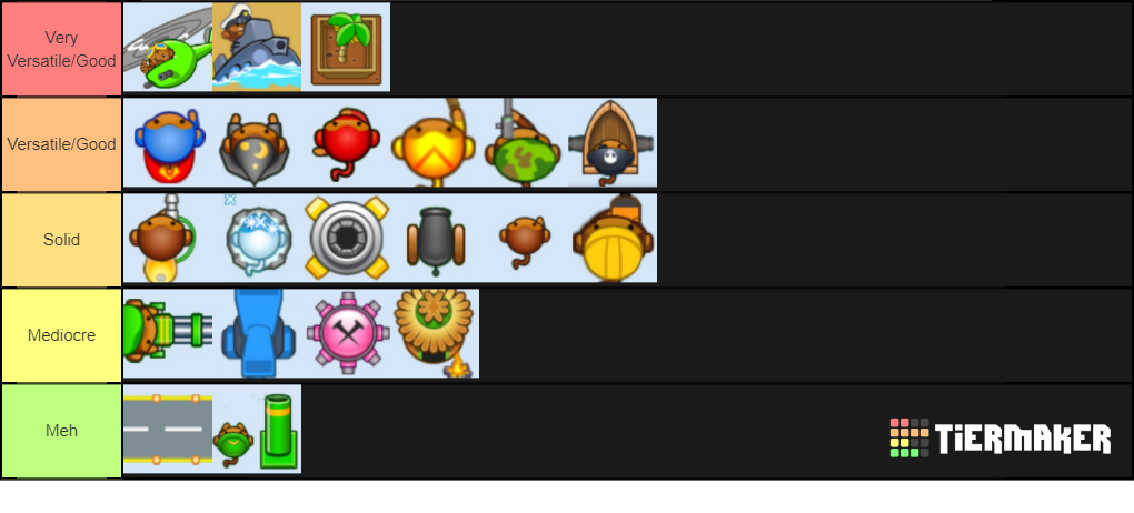 Bloons TD 5 Towers Tier List - Tier Maker