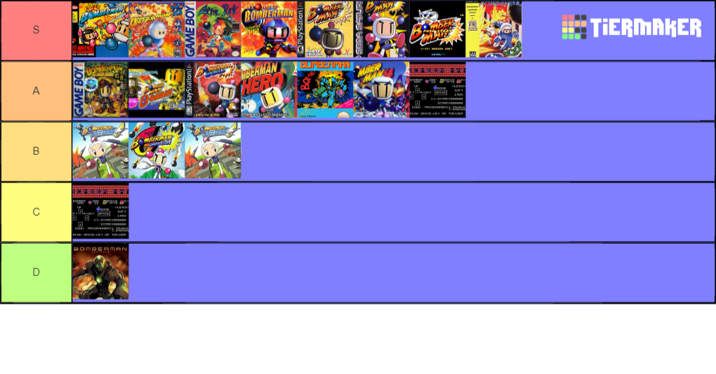 Bomberman Games Tier List (Community Rankings) - TierMaker