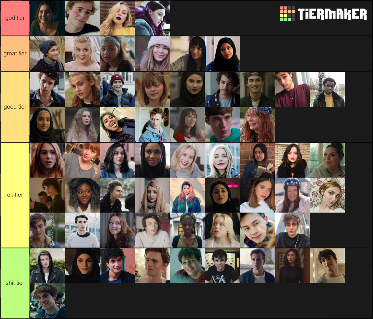 Create a all skam remakes characters Tier List - TierMaker