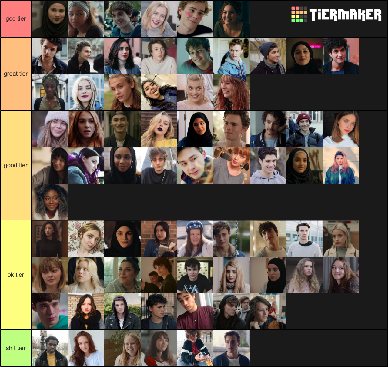 Create a all skam remakes characters Tier List - TierMaker