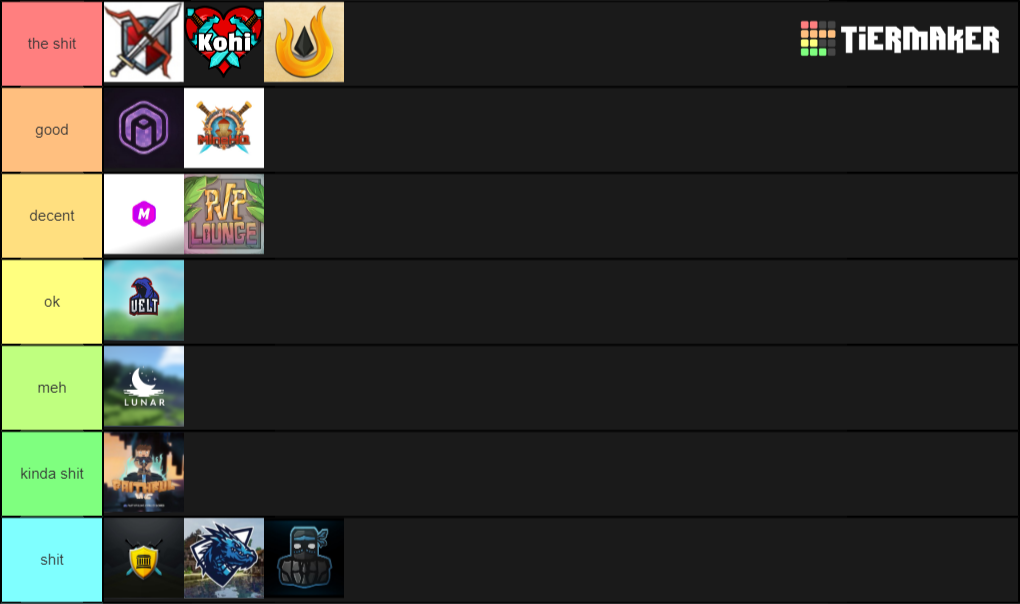 Best PotPvP Servers All Time Tier List (Community Rankings) - TierMaker