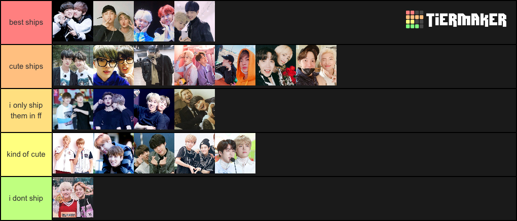 bts ships Tier List (Community Rankings) - TierMaker