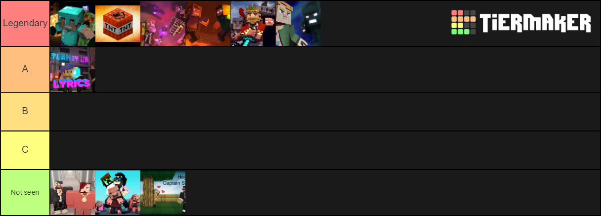 CaptainSparklez Minecraft Songs Tier List (Community Rankings) - TierMaker