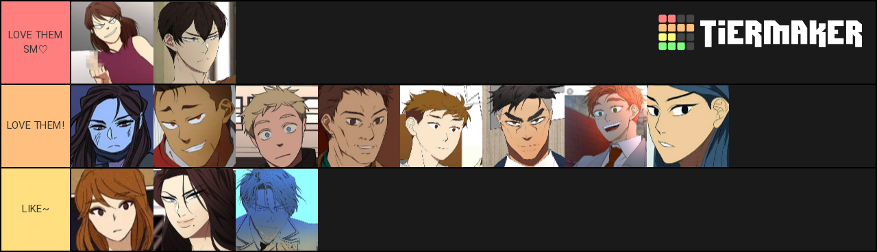 Characters in I Love Yoo Tier List (Community Rankings) - TierMaker