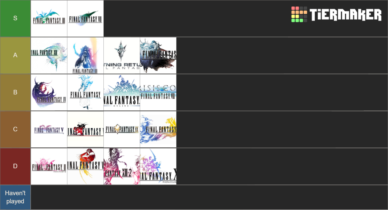 Final Fantasy Tier List (Community Rankings) - TierMaker