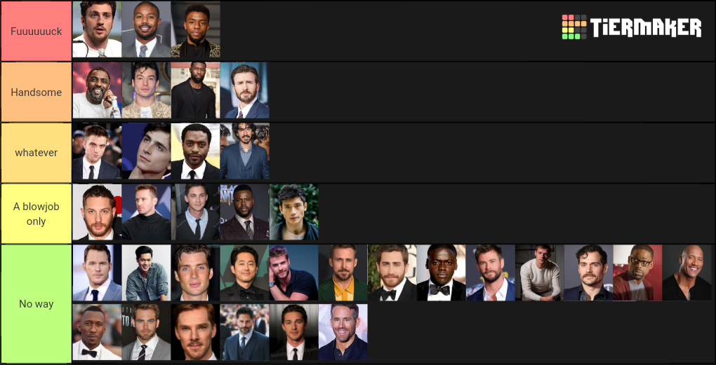 Create a Gorgeous actors Tier List - Tier Maker