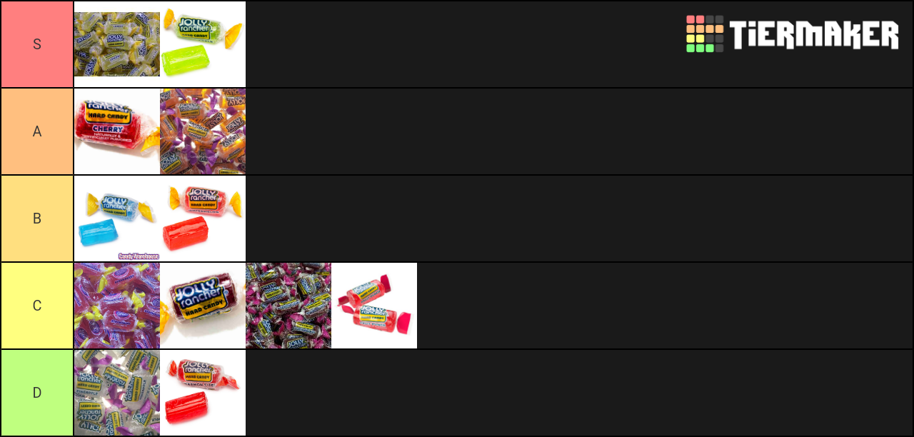 Jolly Rancher Flavors Tier List (Community Rankings) - TierMaker