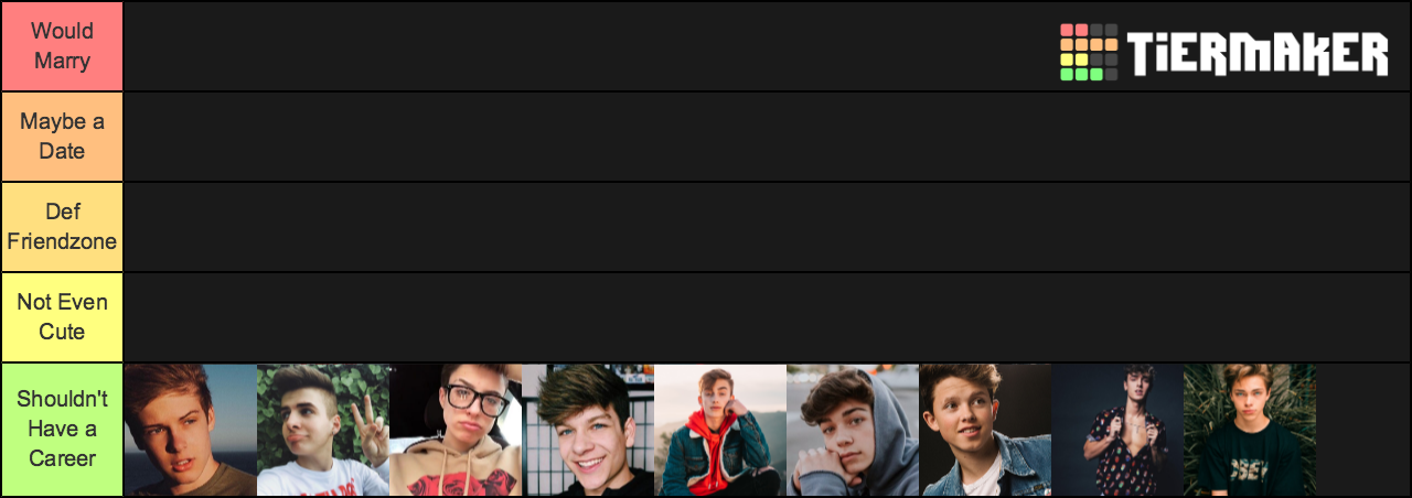 Male Musical.ly Stars Tier List (Community Rankings) - TierMaker